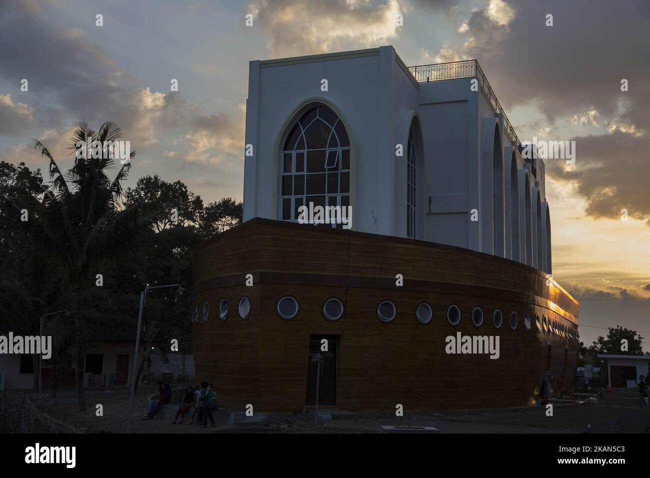A soon to be mosque called “Mesjid Kapal” (ship mosque) was once built ...