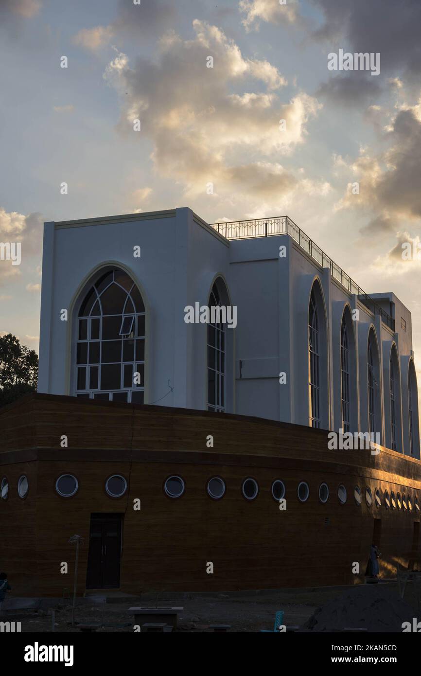 A soon to be mosque called “Mesjid Kapal” (ship mosque) was once built ...