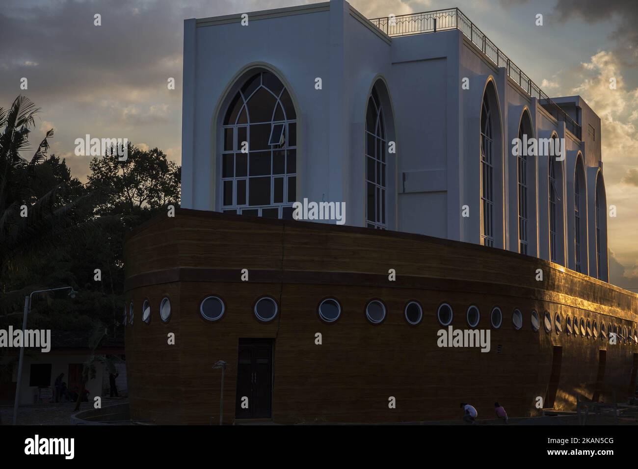 A soon to be mosque called “Mesjid Kapal” (ship mosque) was once built ...