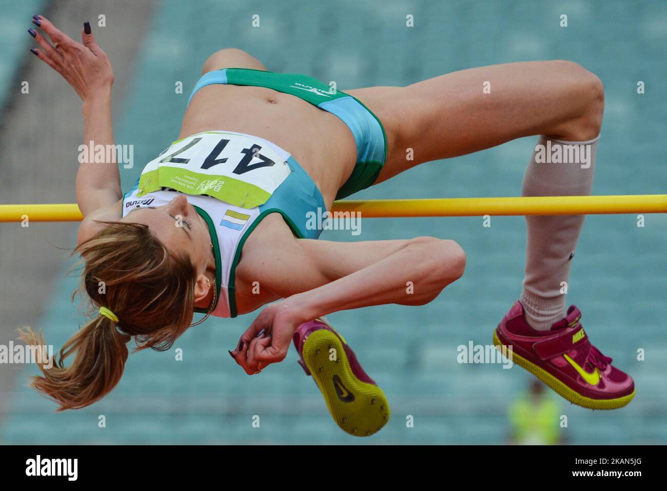 The Winning Jump For Nadiya Dusanova Of Uzbekistan In Women s High Jump The Winning Jump For Nadiya Dusanova Of Uzbekistan In Women s High Jump