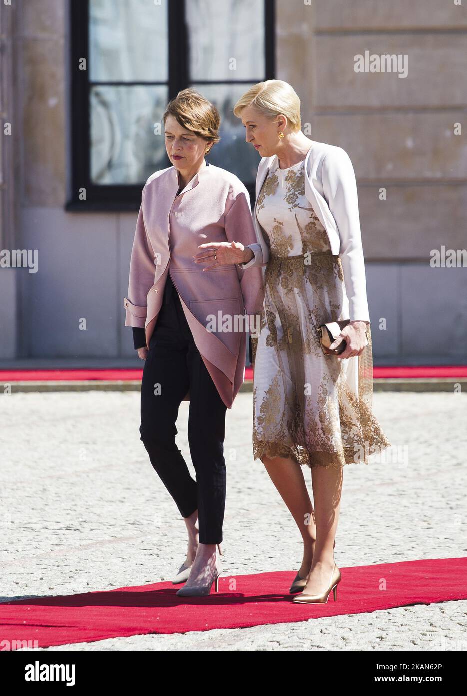 First Lady of Germany Elke Buedenbender, First Lady Agata Kornhauser ...