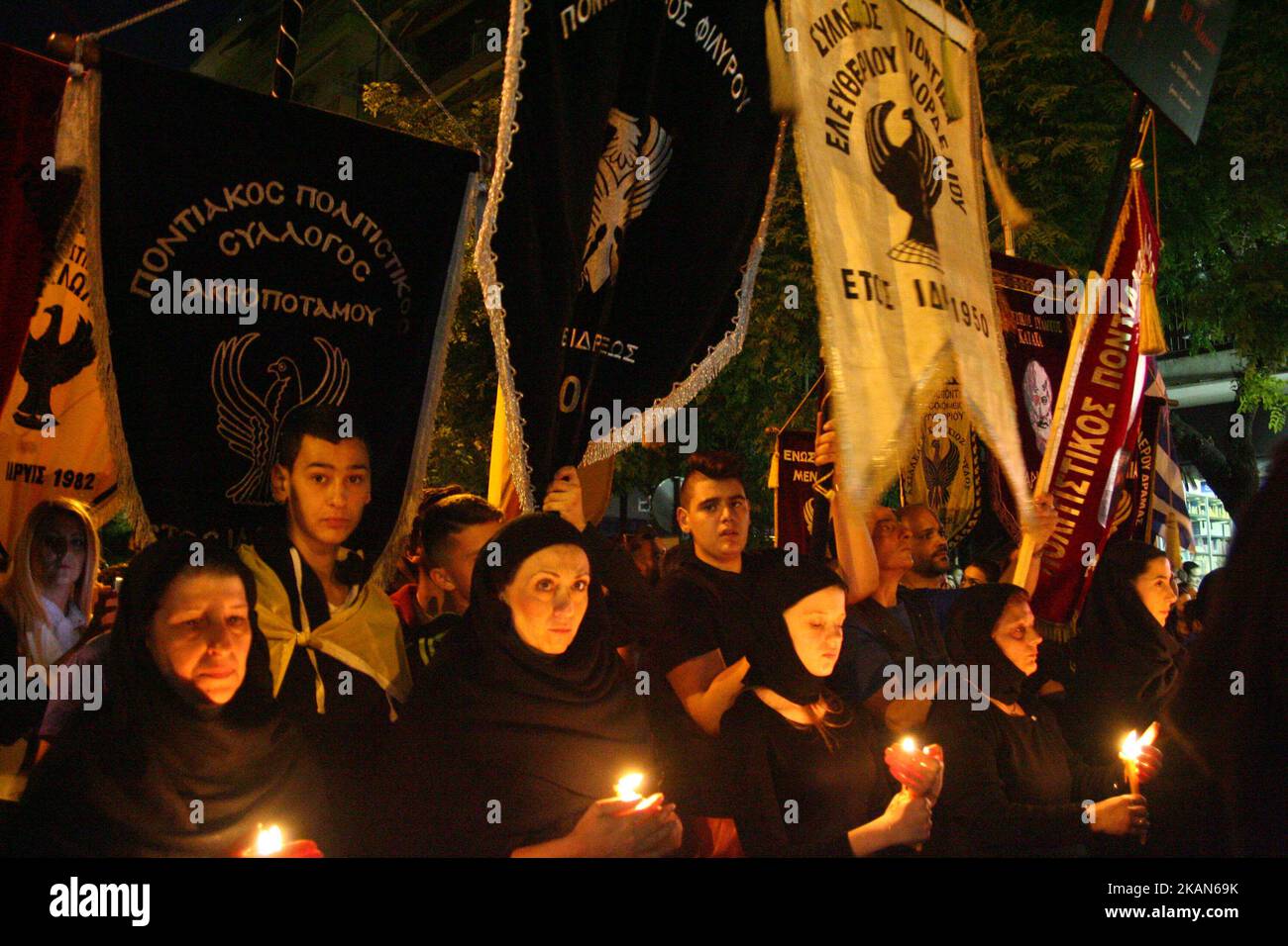 The Pontic Greeks march to the Turkish Embassy, carrying their ...