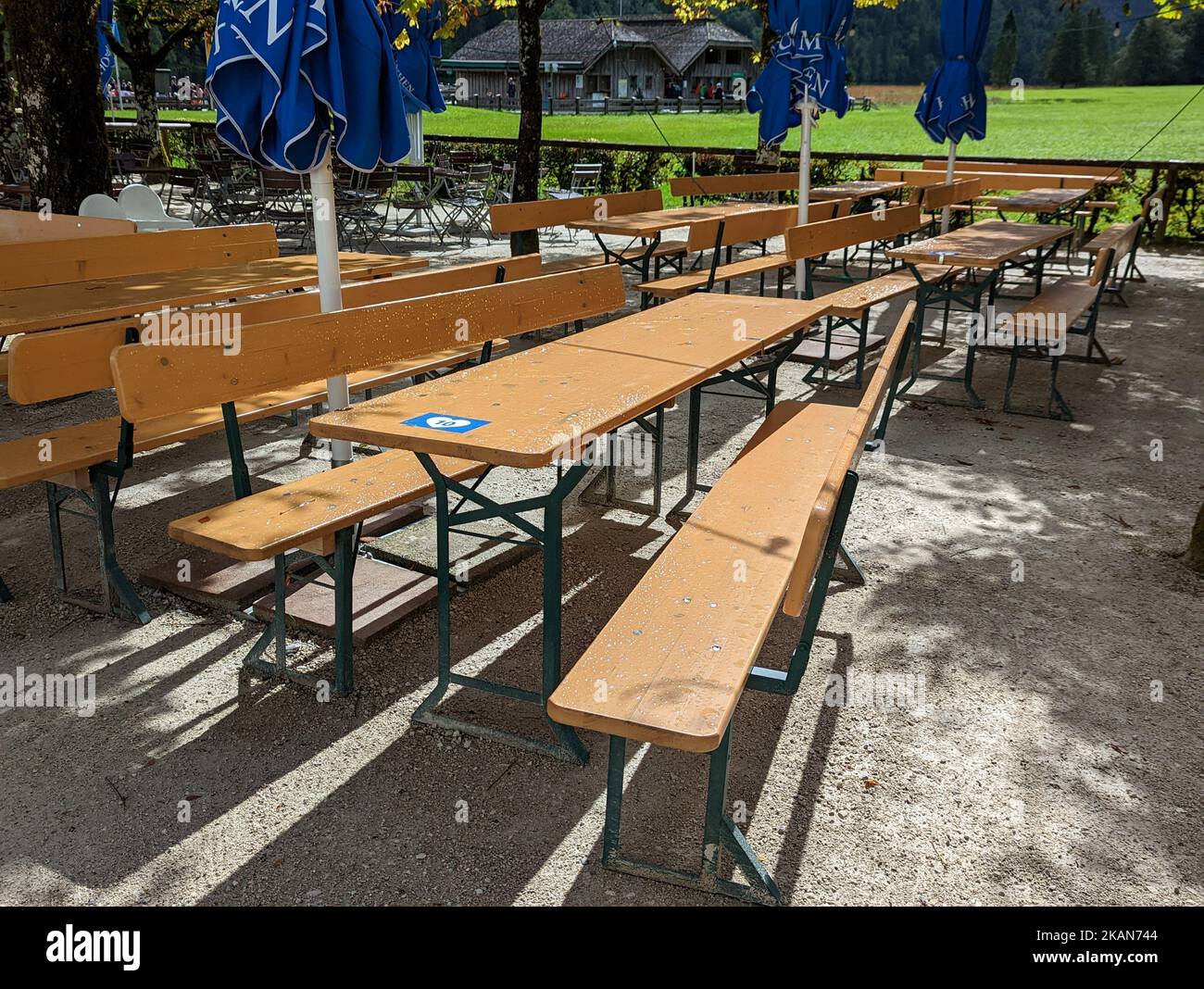 Beer benches hi-res stock photography and images - Alamy