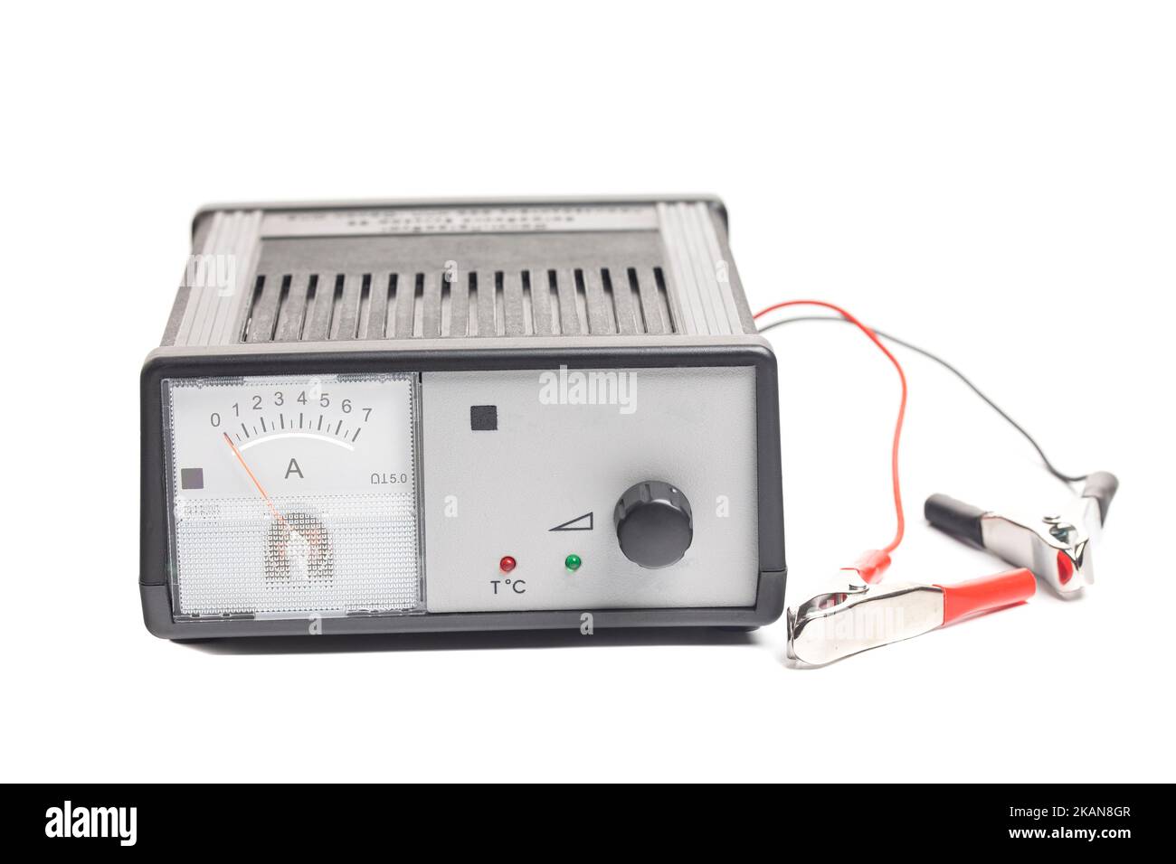 car battery charger isolated on white background Stock Photo - Alamy