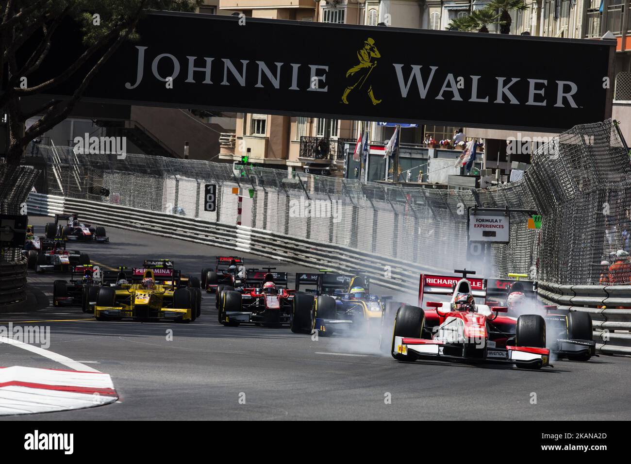 F2 Race start with 01 LECLERC Charles from Monaco of Prema Racing at ...