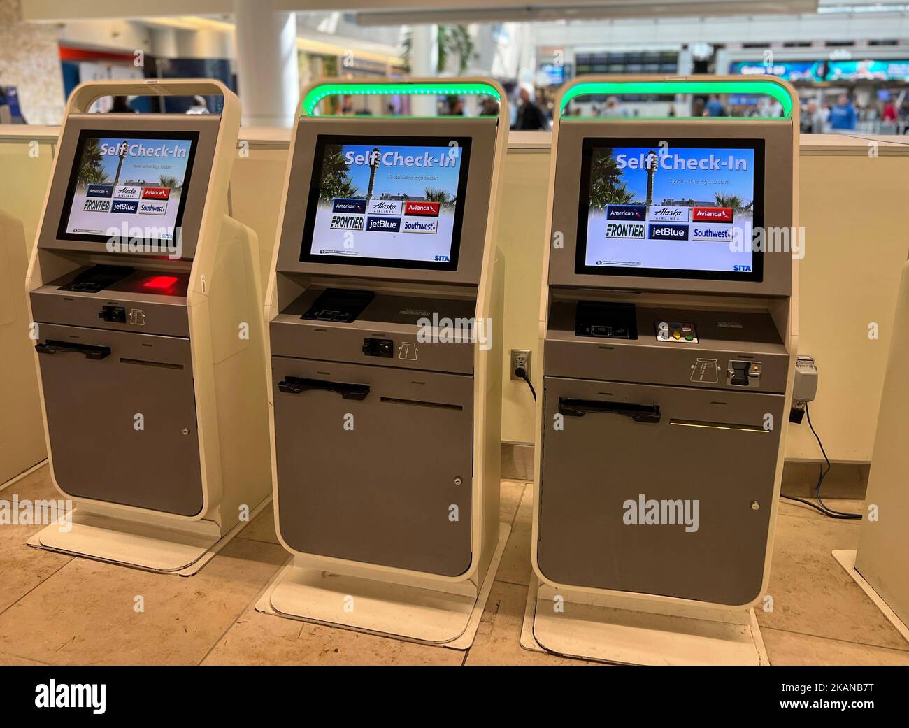 The Self check-in kiosks at Orlando International Airport (MCO) in ...