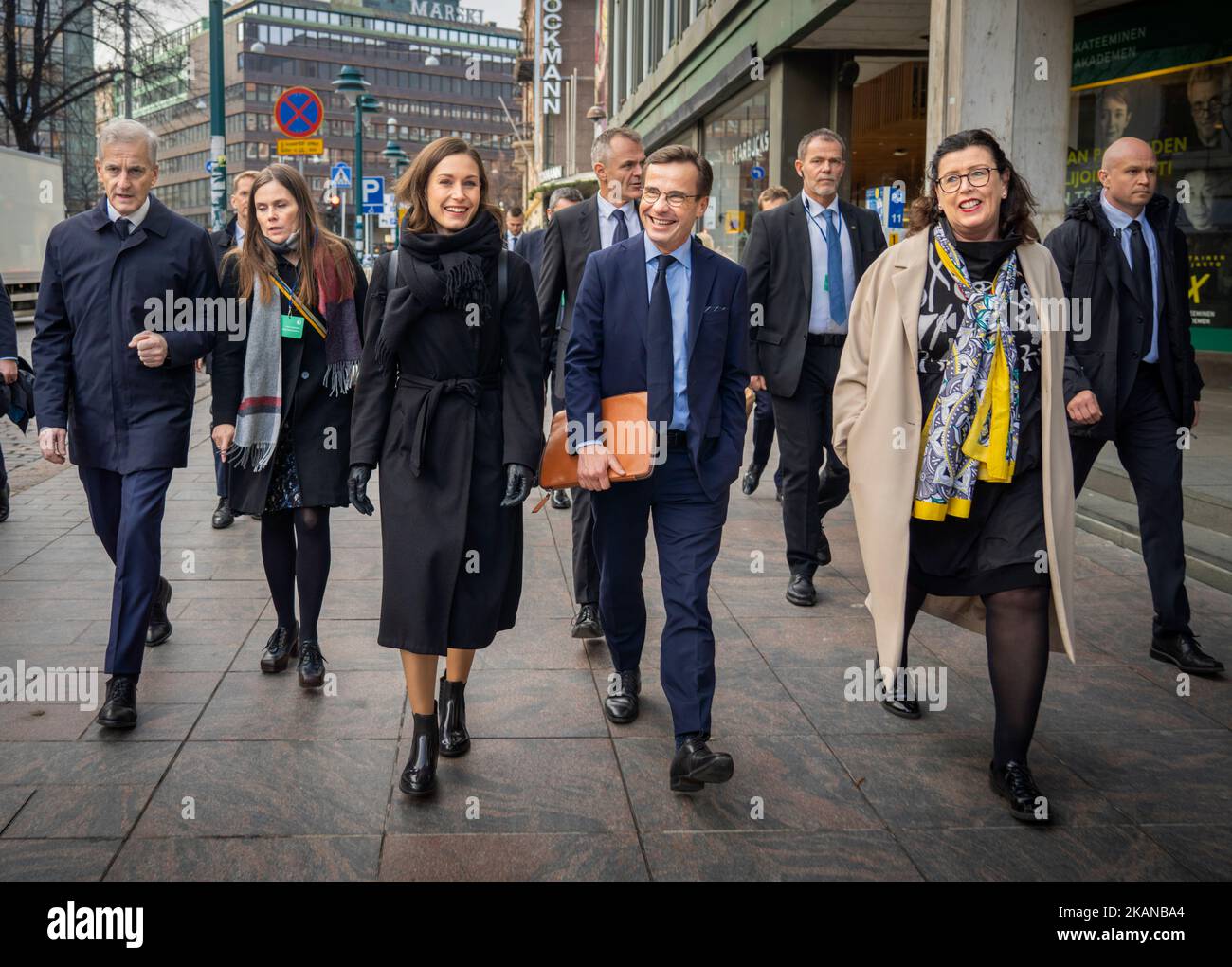 Helsinki, Finland 20221101.Prime Minister Jonas Gahr Stoere, Iceland's Prime Minister Katrin ...