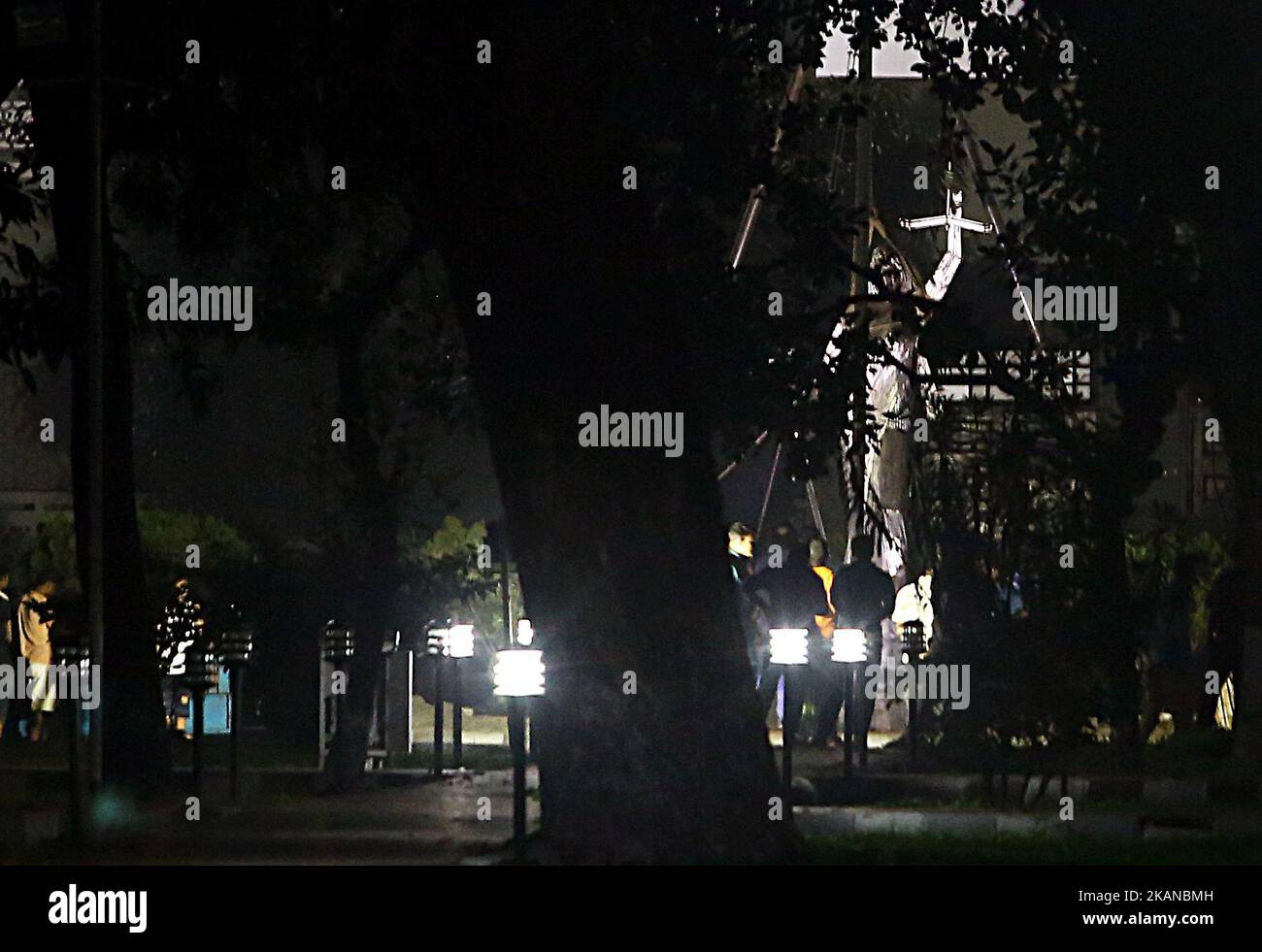 The statue of justice is being reinstalled at Annex Bhaban of the ...