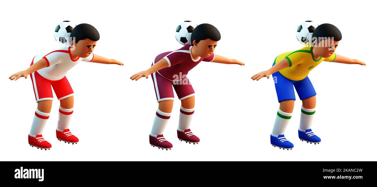 3d Football player doing freestyle trick Stock Photo - Alamy