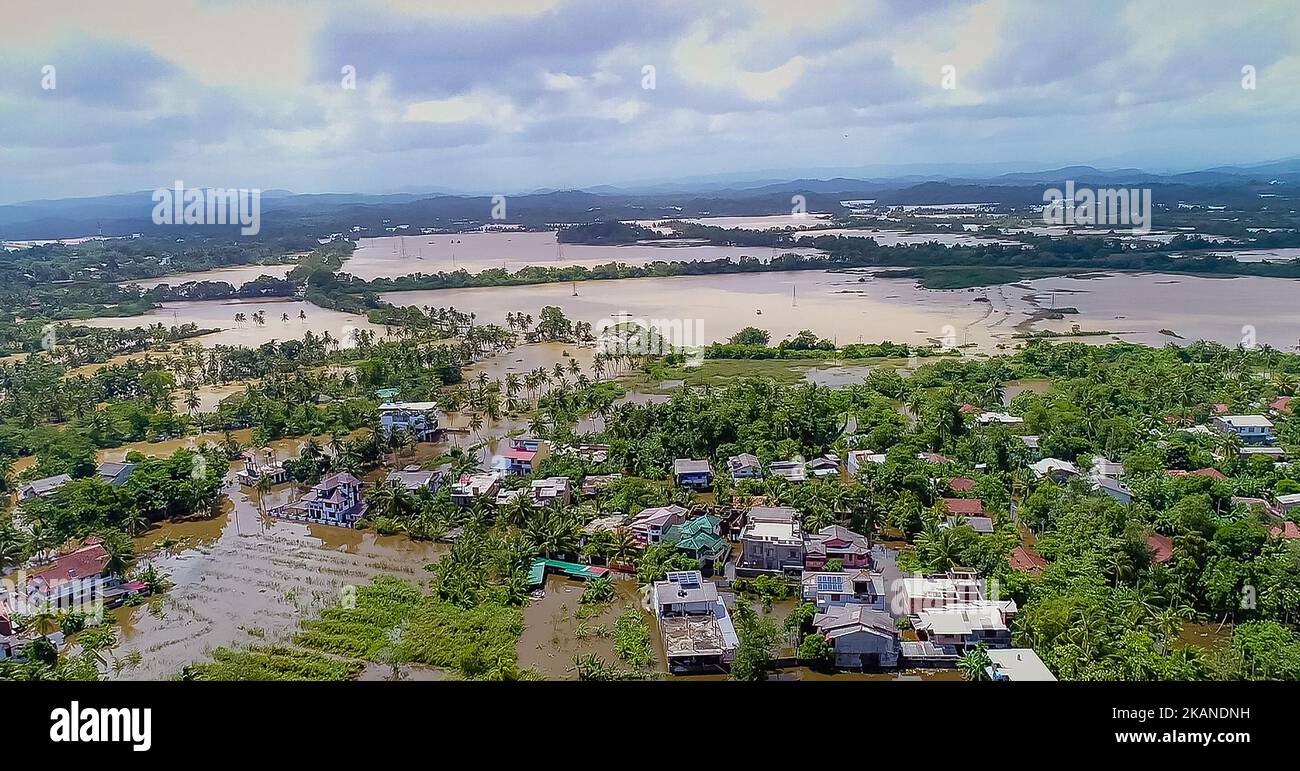 The southern expressway (Highway) and the submerged houses near by are ...