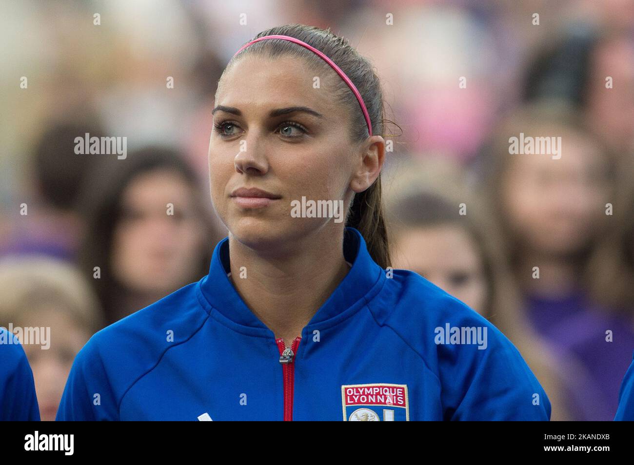 Alex Morgan of Olympique Lyon during the UEFA Women's Champions League ...