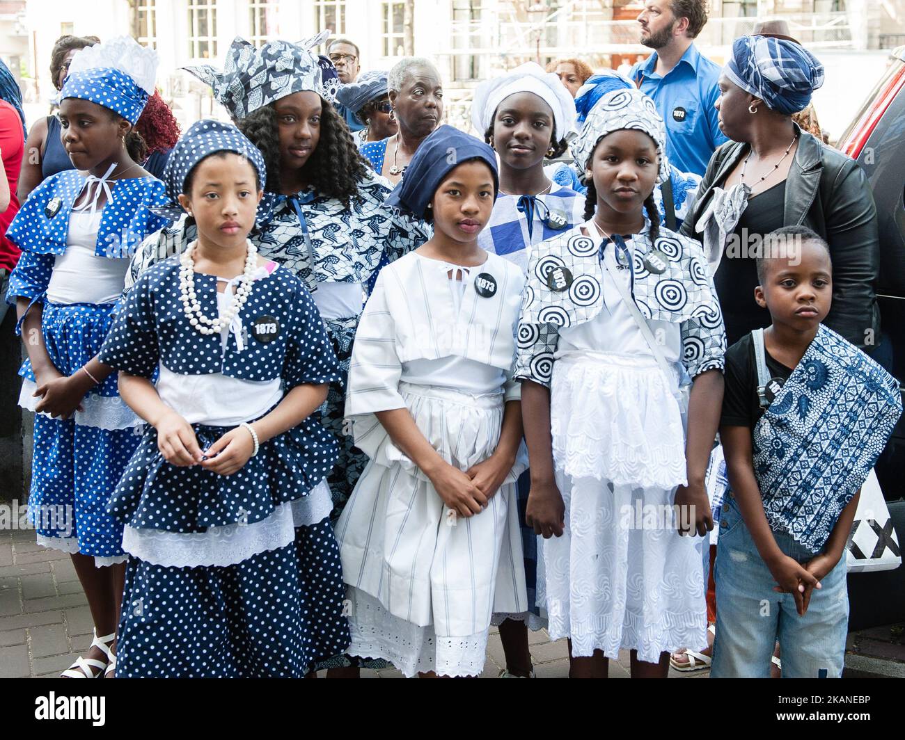 People take part at opening ceremoy 'Keti Koti' of On June 1st 2017 in ...