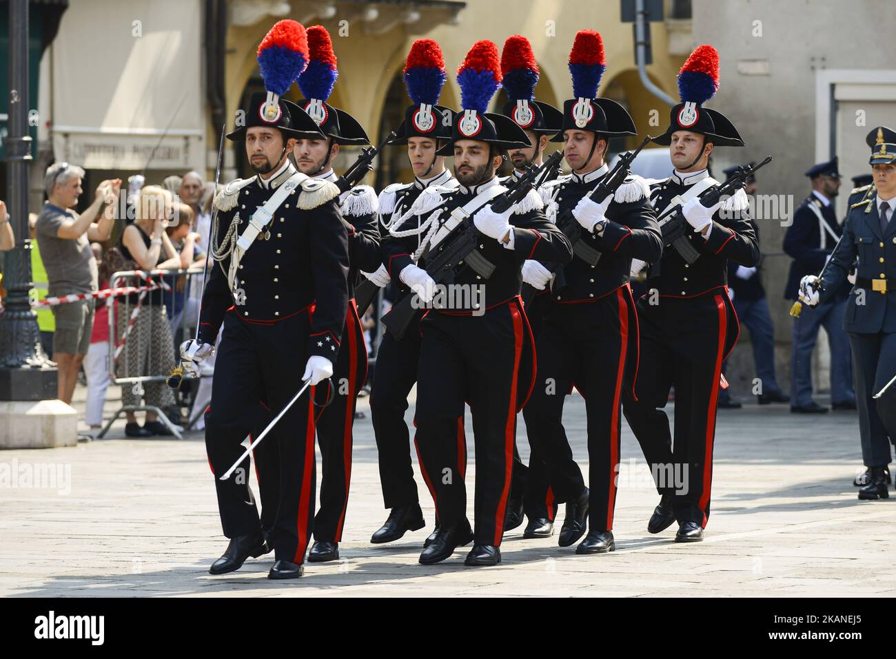 Italian carabinieri attend the military parade during the celebrations ...