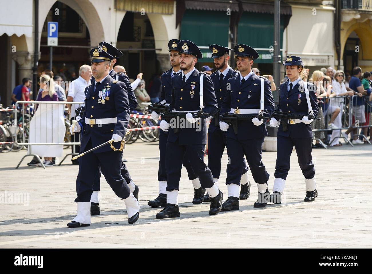 Italian Policemen during the parade for the celebration of the 71st ...
