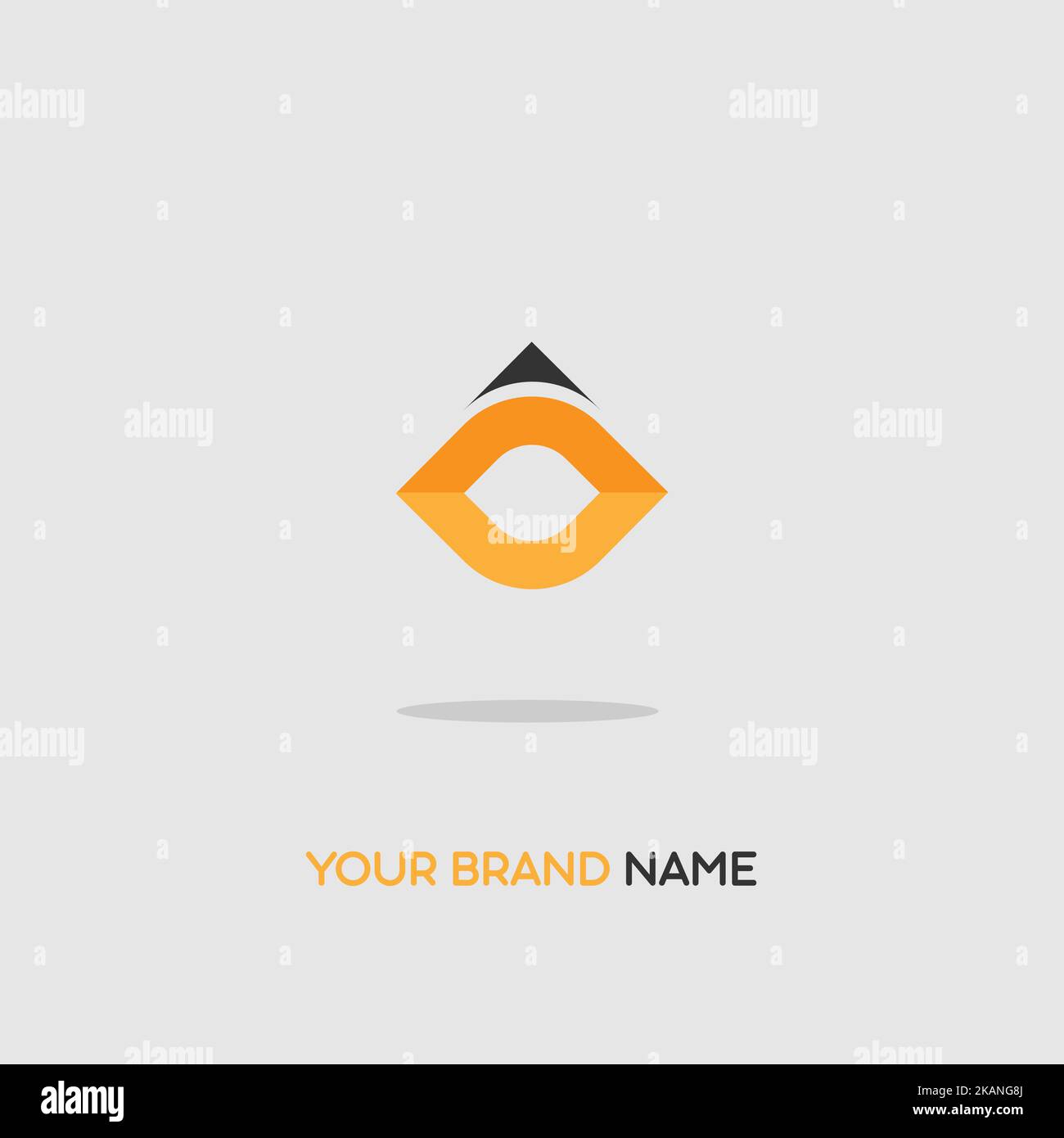 A minimalistic brand logo icon design isolated on a plain background ...