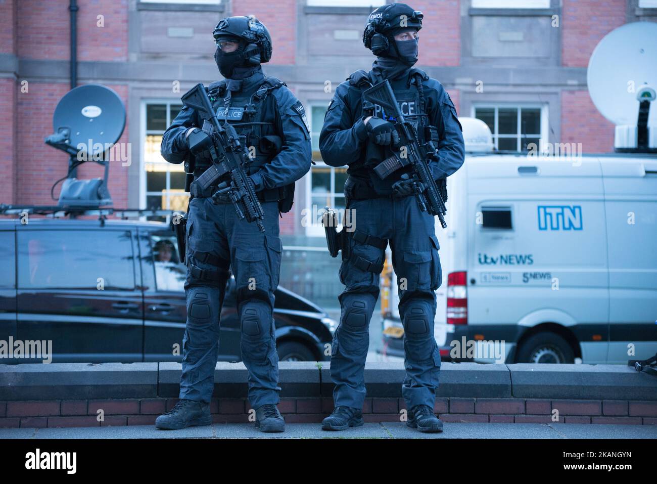 Armed police patrol hall hi-res stock photography and images - Alamy
