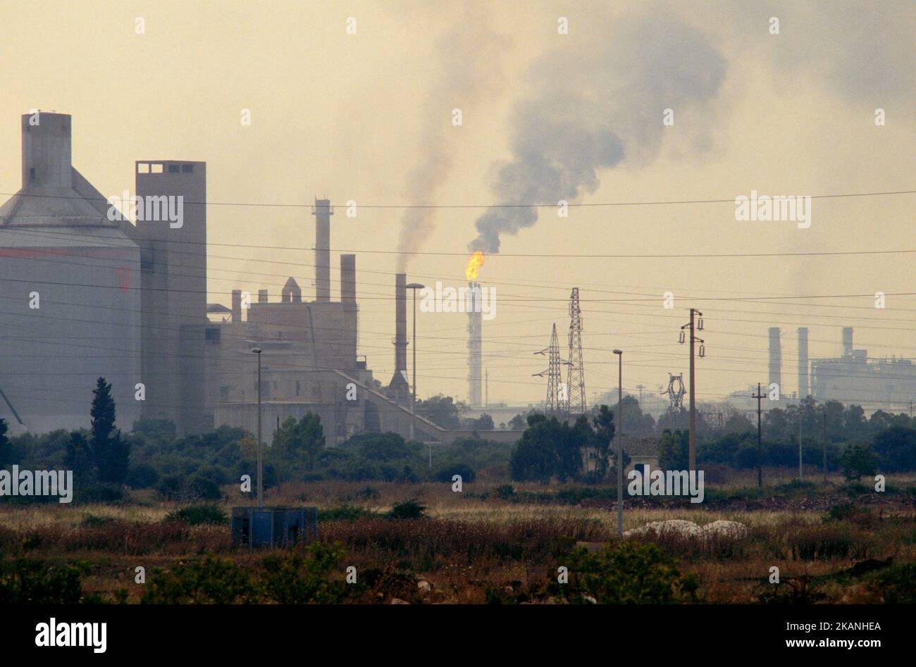 Industrial zone of Augusta/Priolo/Siracusa, ISAB Lukoil petrochemical ...