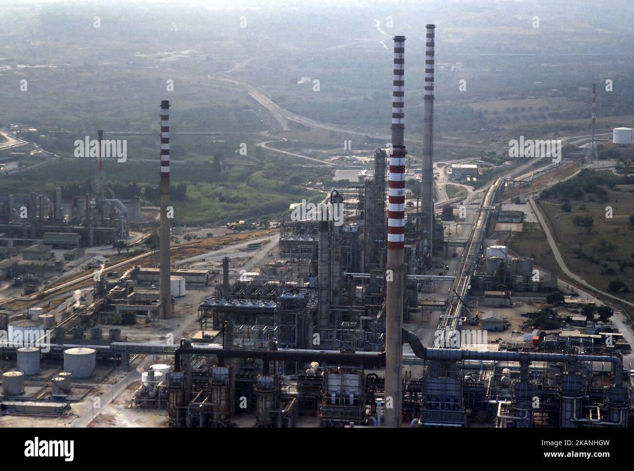 Industrial zone of Augusta/Priolo/Siracusa, ISAB Lukoil petrochemical ...
