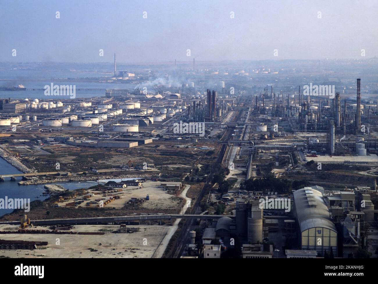 Industrial zone of Augusta/Priolo/Siracusa, ISAB Lukoil petrochemical ...