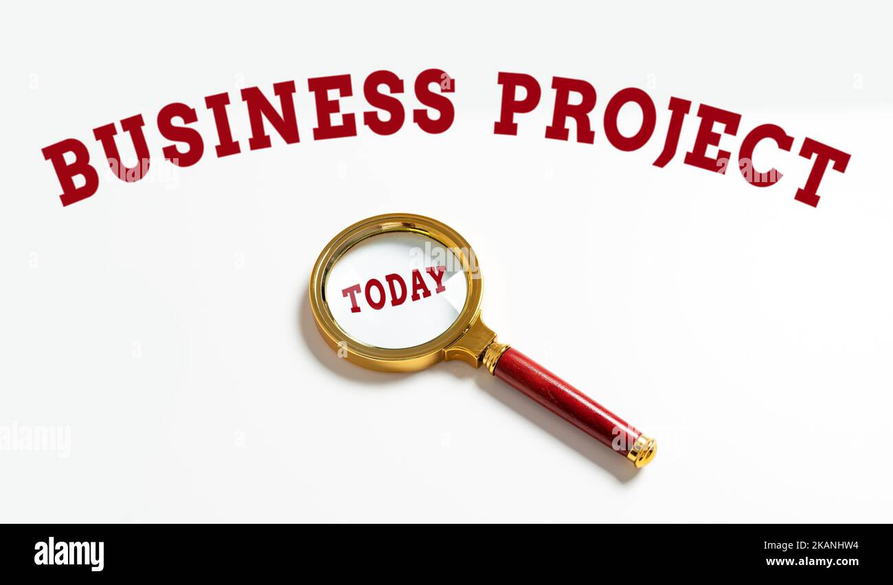 Handwriting text Business Project. Concept meaning company that is in ...