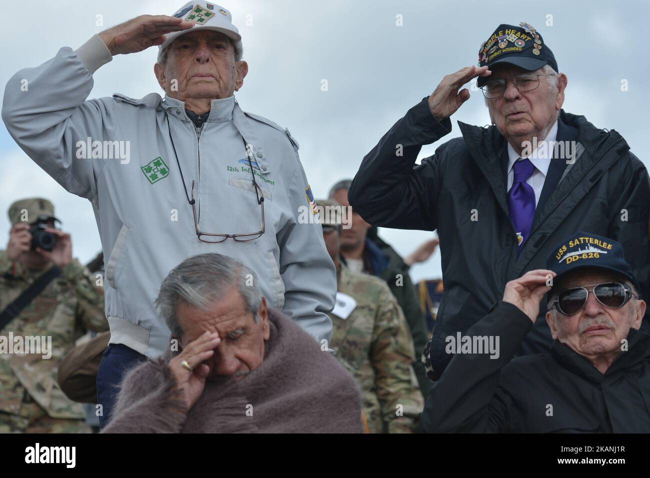 Some of the few Normandy 1944 Veterans still alive during an US ...