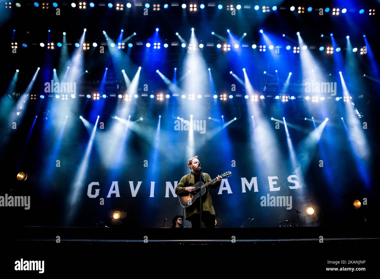 The irish pop singer and song-writer Gavin James pictured on stage as ...