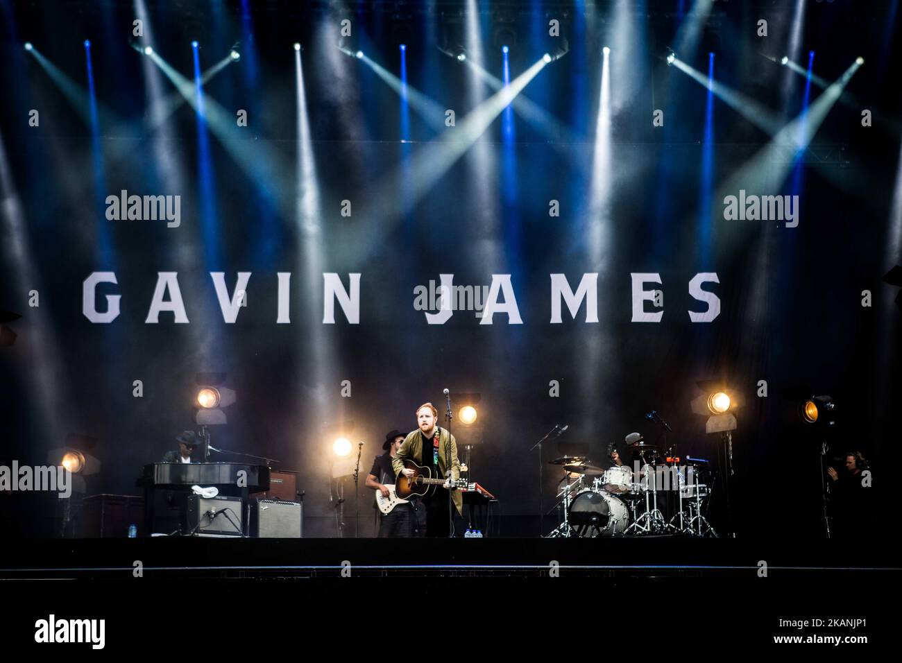The irish pop singer and song-writer Gavin James pictured on stage as ...