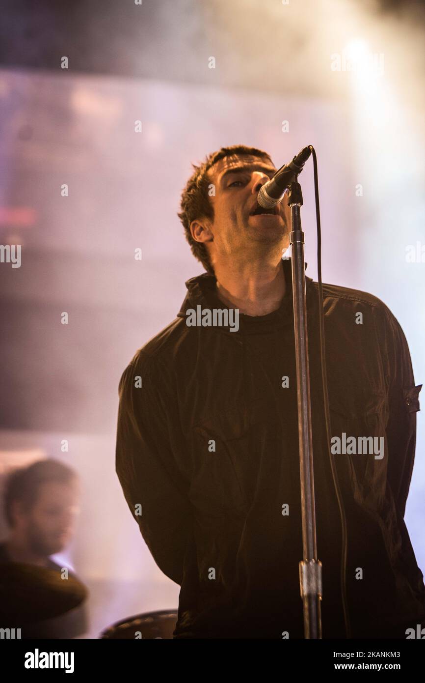 The british singer and song-writer Liam Gallagher pictured on stage as ...