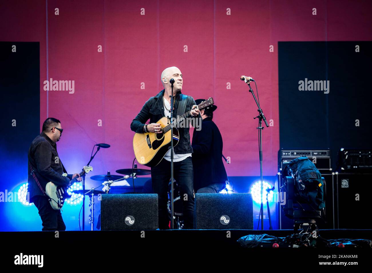The american rock band Live pictured on stage as they perform at ...