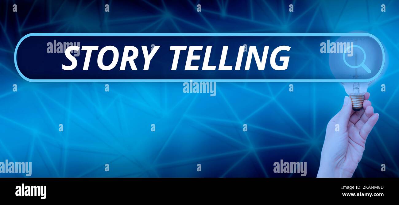 Inspiration showing sign Story Telling. Word Written on method of ...