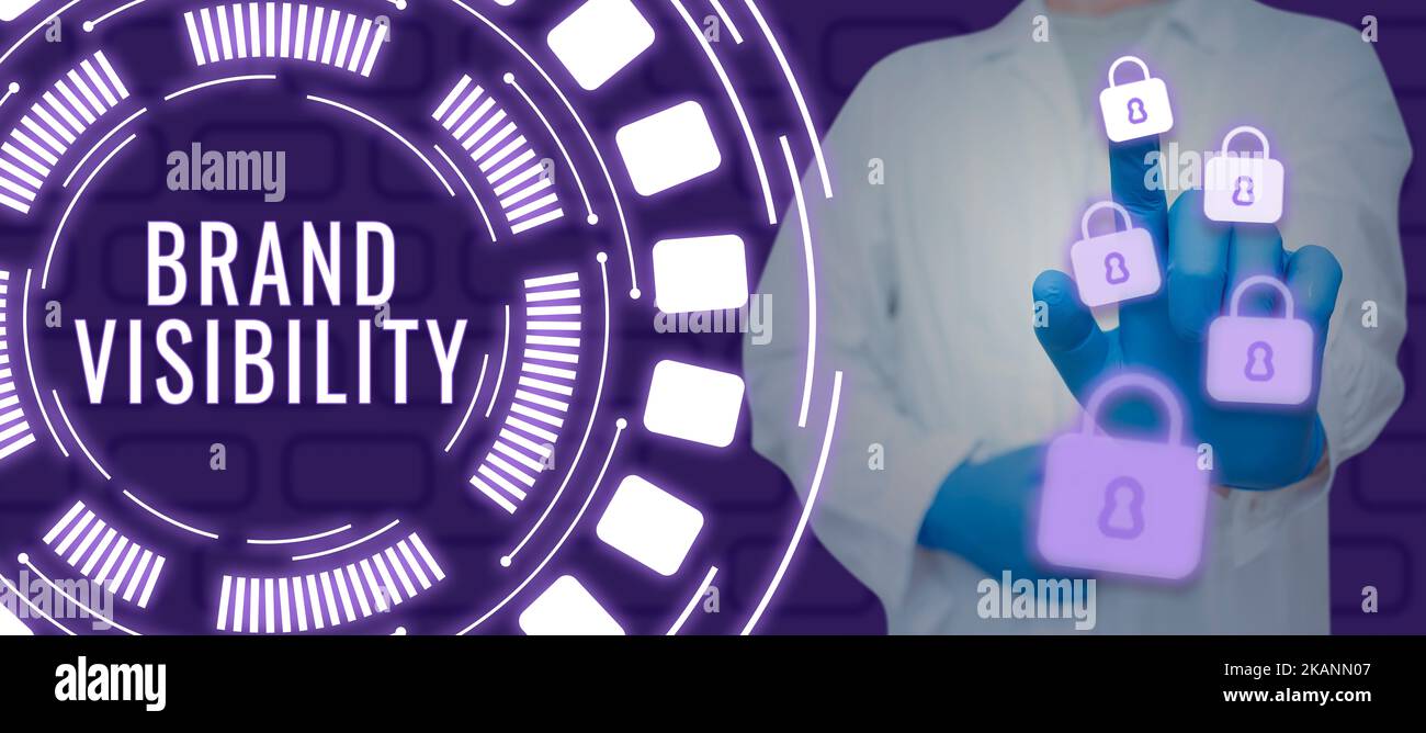 Conceptual caption Brand Visibility. Concept meaning dividing the cost ...