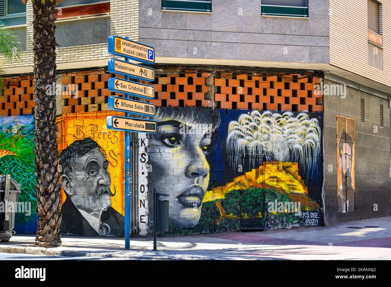 Graffiti art in a city corner Stock Photo - Alamy