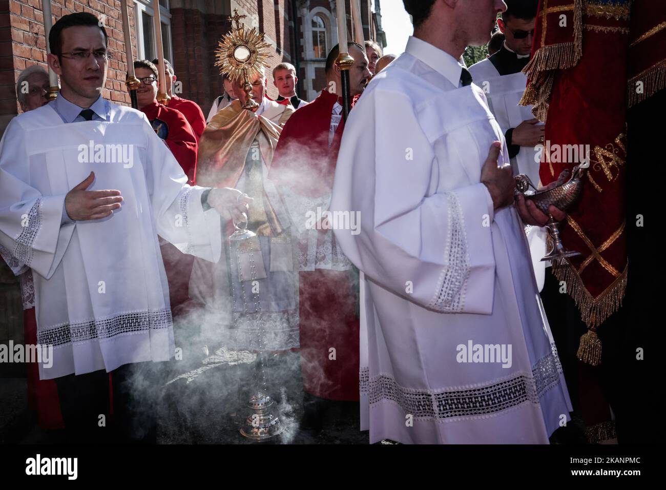 Every year 60 days after Easter, the catholic procession walks through ...