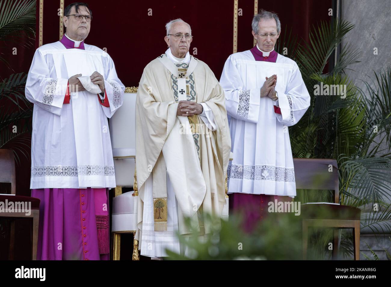 Pope Francis leads a Holy Mass at St. John Lateran Basilica to mark the ...