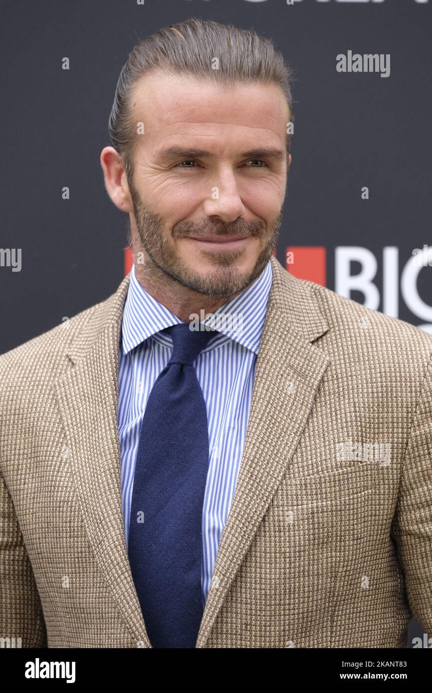 David Beckham attends the presentation of Biotherm Homme in Madrid ...