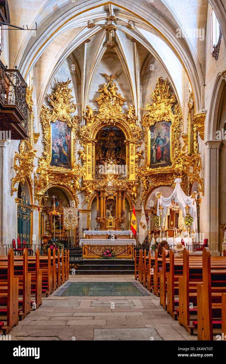 Interior architecture of the Basilica of Santa Maria Catholic chruch ...