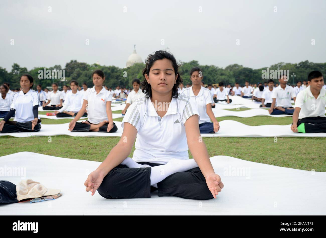 Members of National Cadet Corps (NCC) participated in a mega yoga event ...
