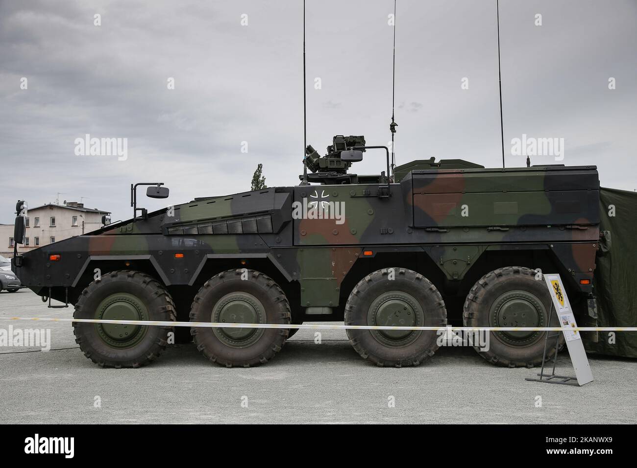 An MRAV or Multi Role Aroured Vehicle of the German army is seen on ...
