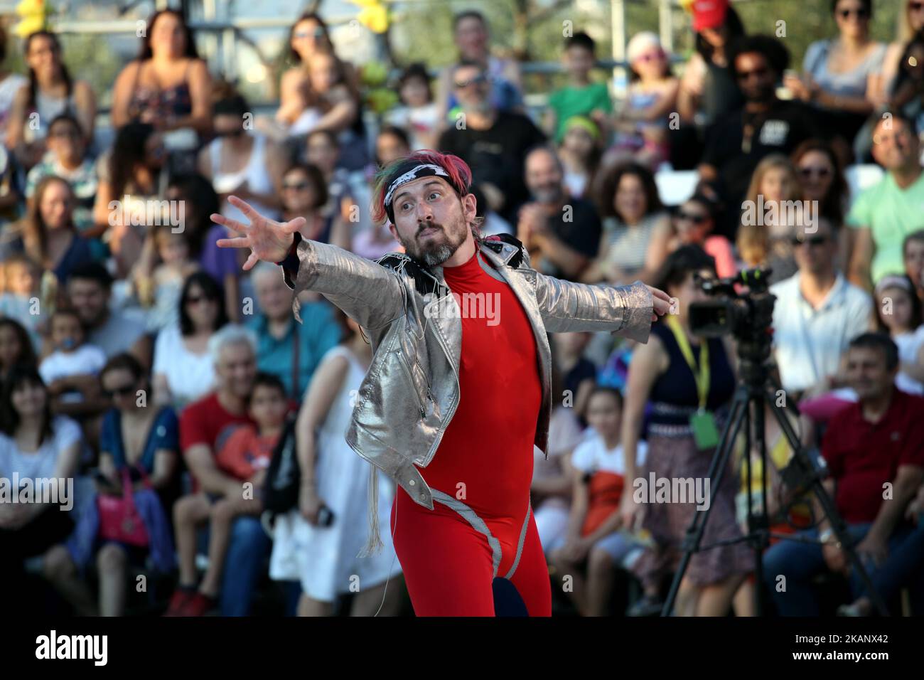 Streb Extreme Action at the SNFCC in Athens, Greece, June 22, 2017. The ...