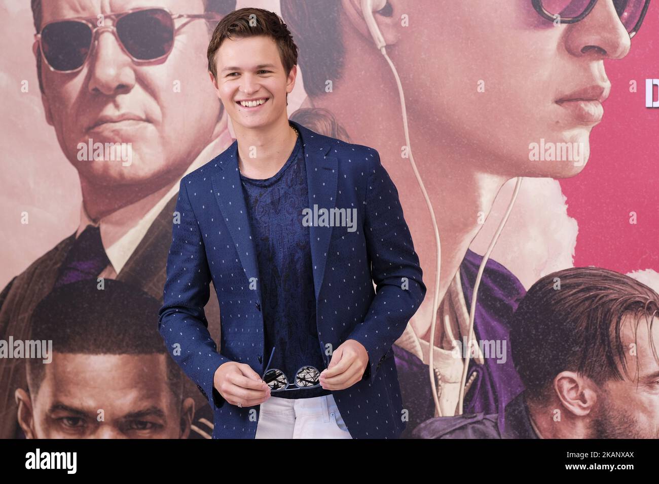 Actor Ansel Elgort attends a photocall for 'Baby Driver' at the Villa ...