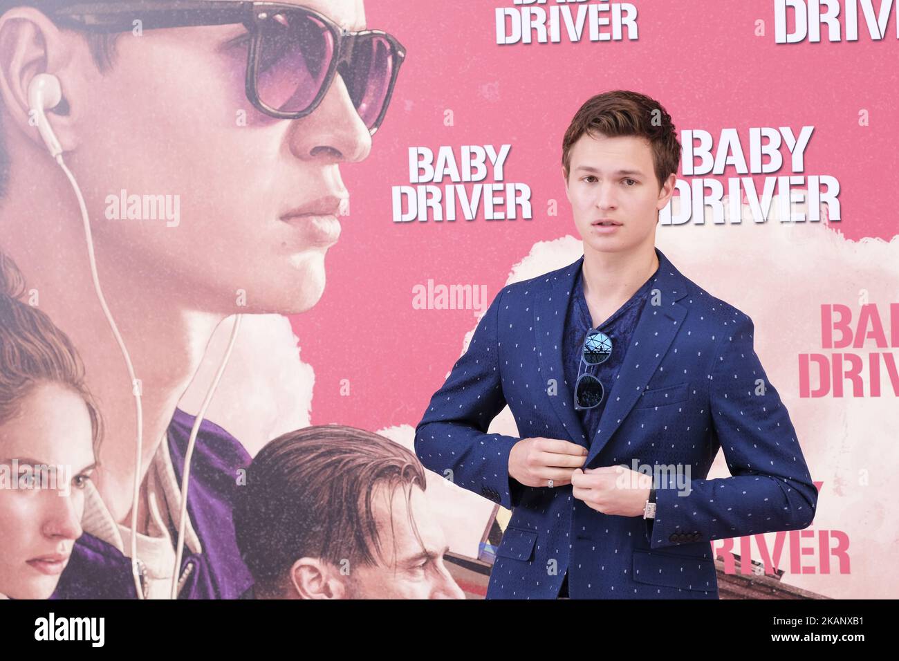 Actor Ansel Elgort attends a photocall for 'Baby Driver' at the Villa ...
