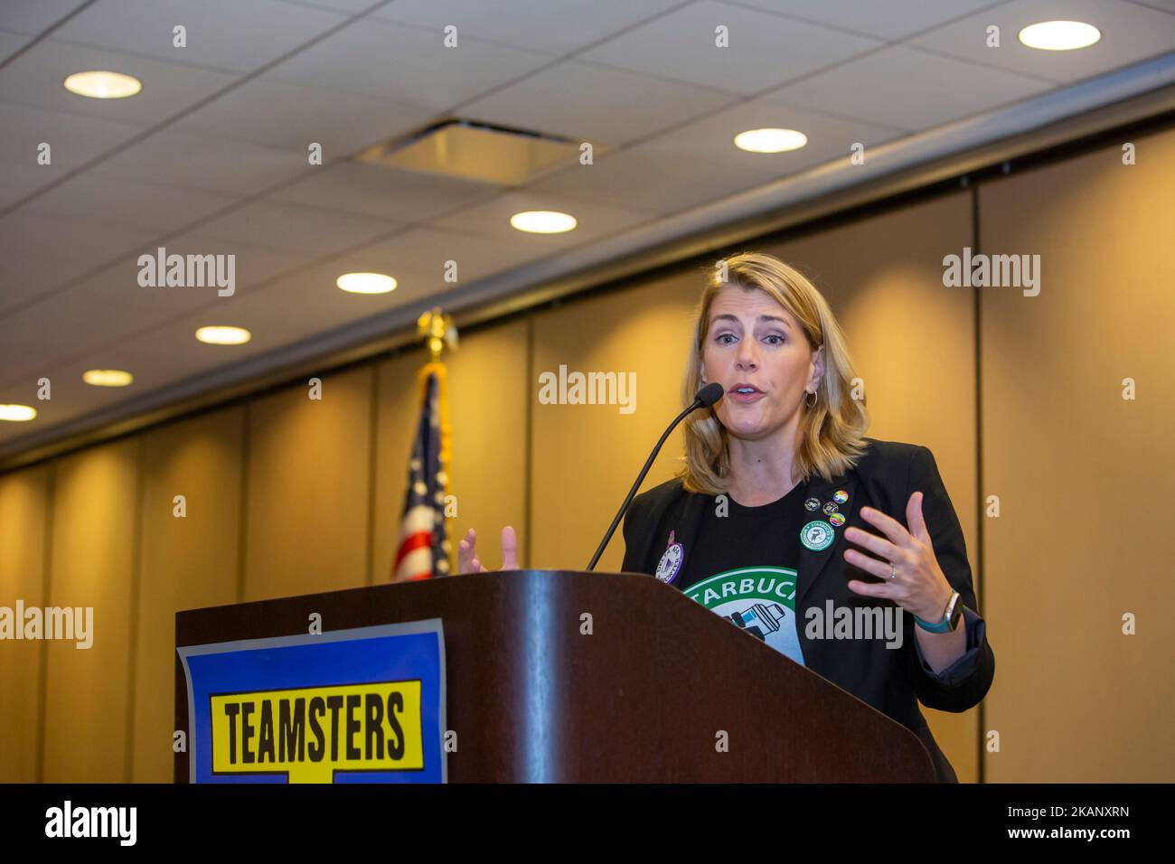 Chicago, Illinois - Sara Nelson, president of the Association of Flight ...