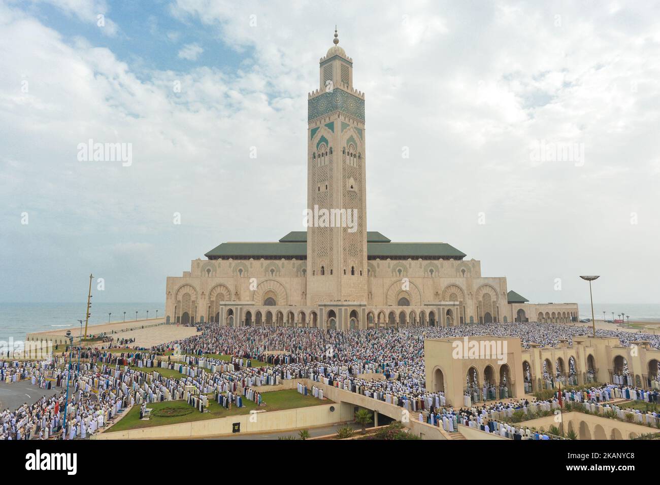 Moroccan Muslims perform Eid al-Fitr Prayer in Casablanca, in Hassan II ...