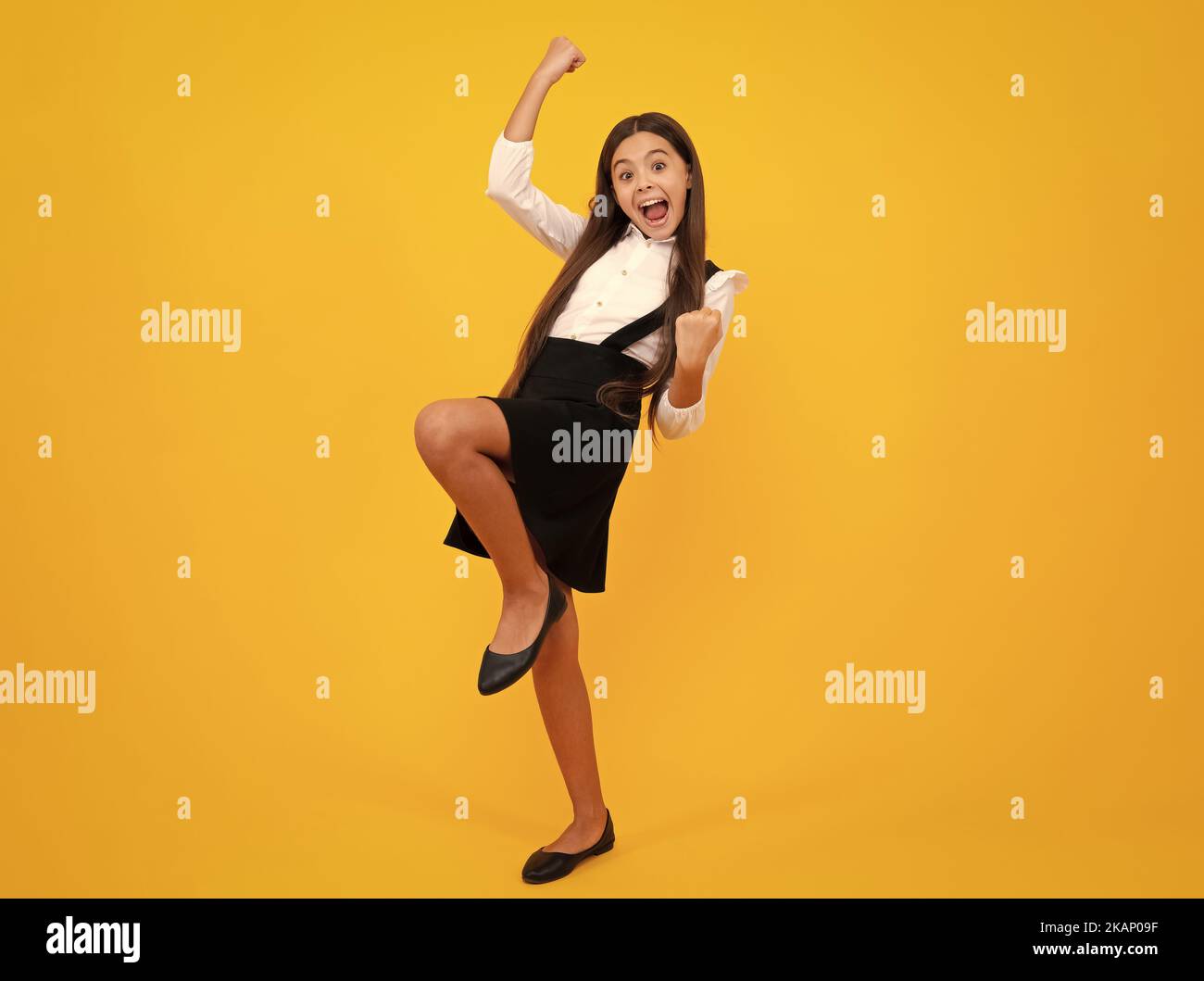 Successful winner child. Excited expression, cheerful and glad. Child ...