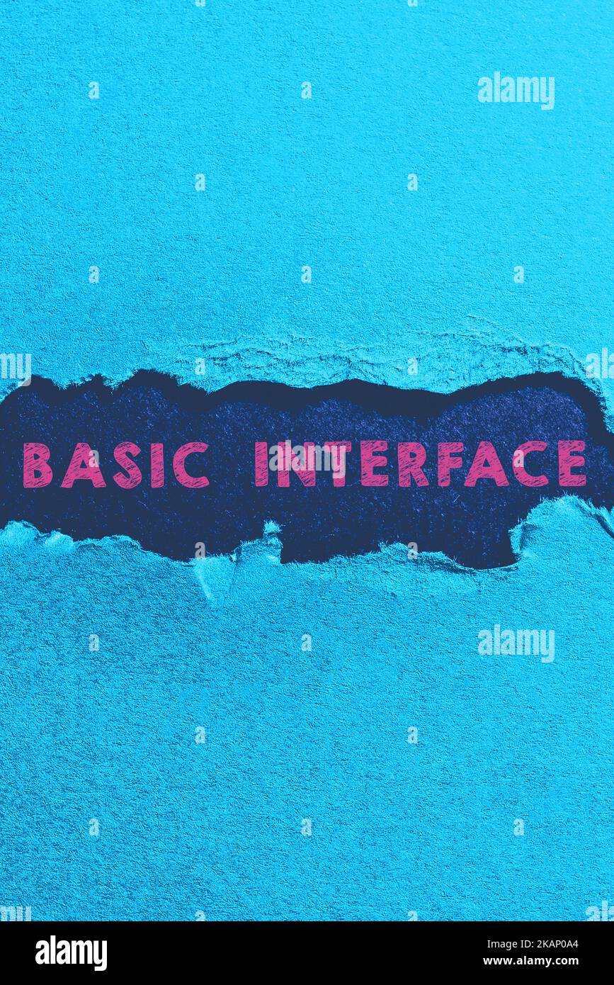 Sign displaying Basic Interface. Business concept buying and selling of ...