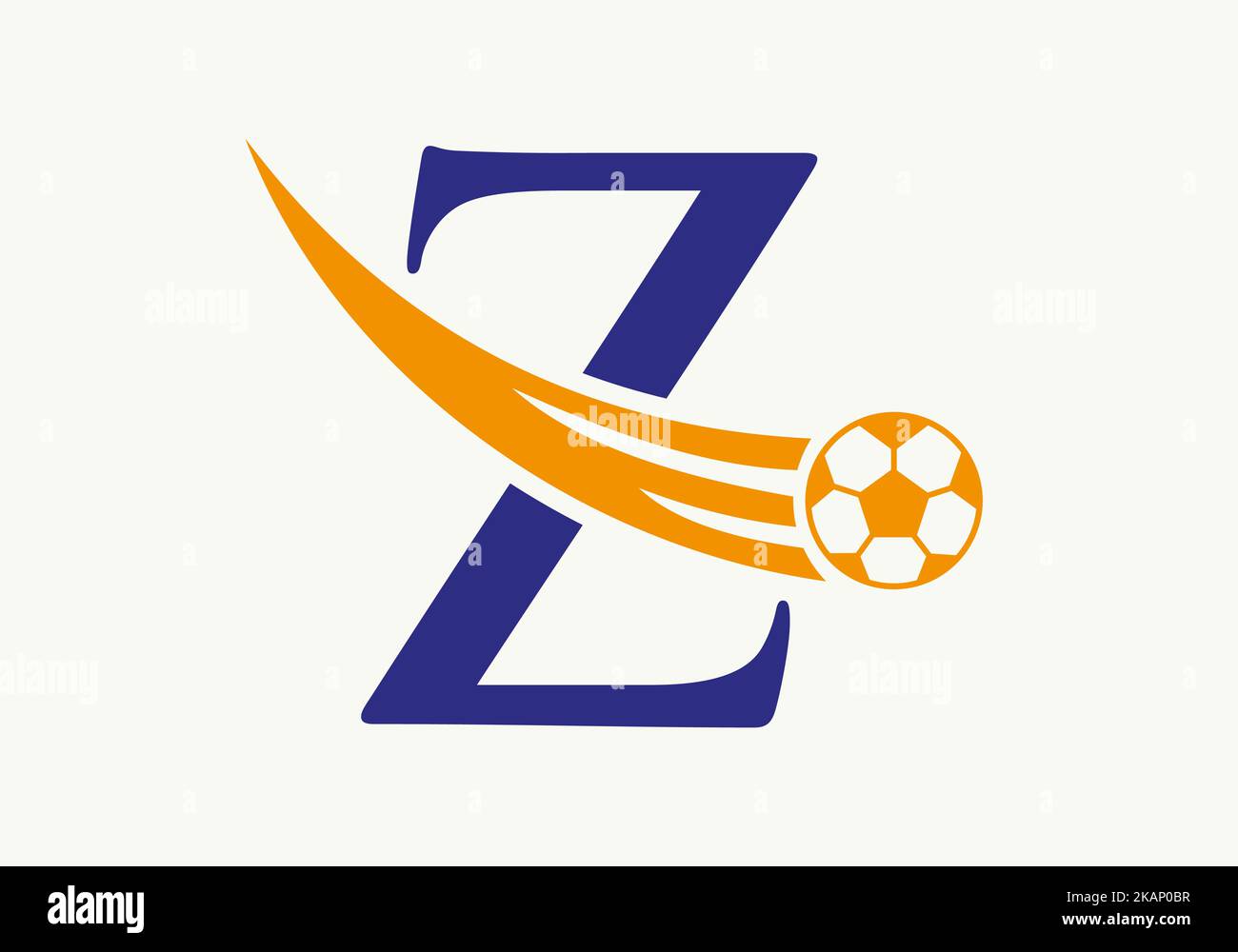 Letter Z Soccer Football Logo. Soccer Club Symbol Concept Of Football ...
