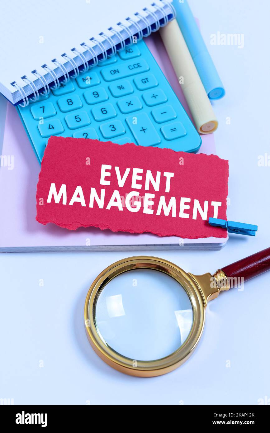 Conceptual caption Event Management. Business overview everything that ...
