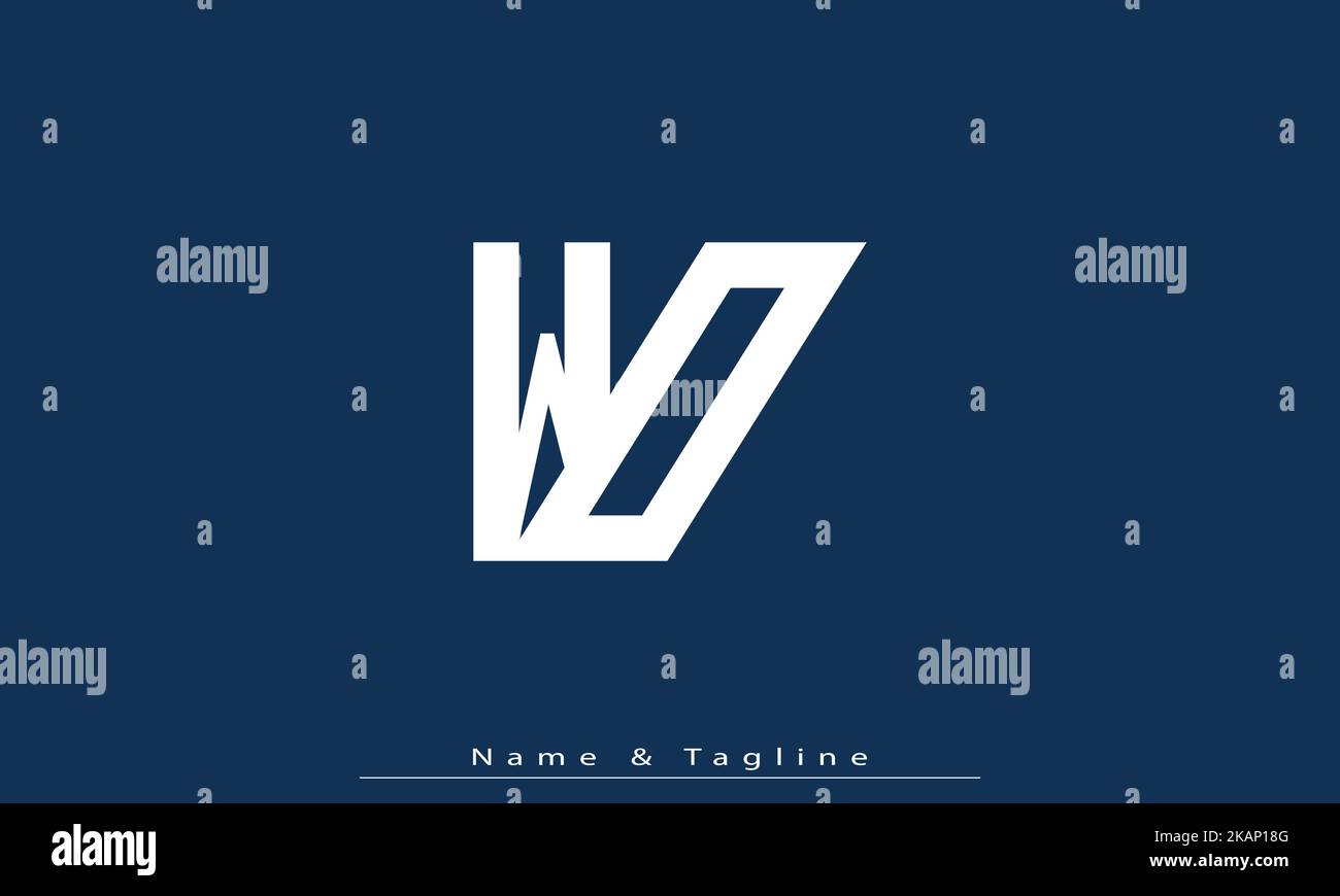 Alphabet letters Initials Monogram logo WO , OW Stock Vector Image ...