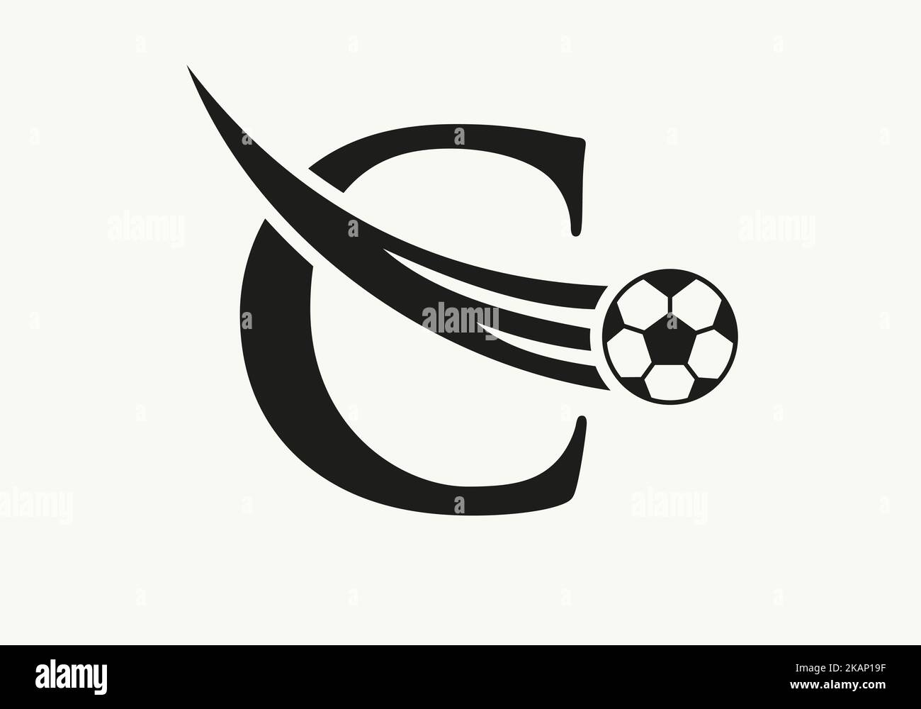 Letter C Soccer Football Logo. Soccer Club Symbol Concept Of Football ...