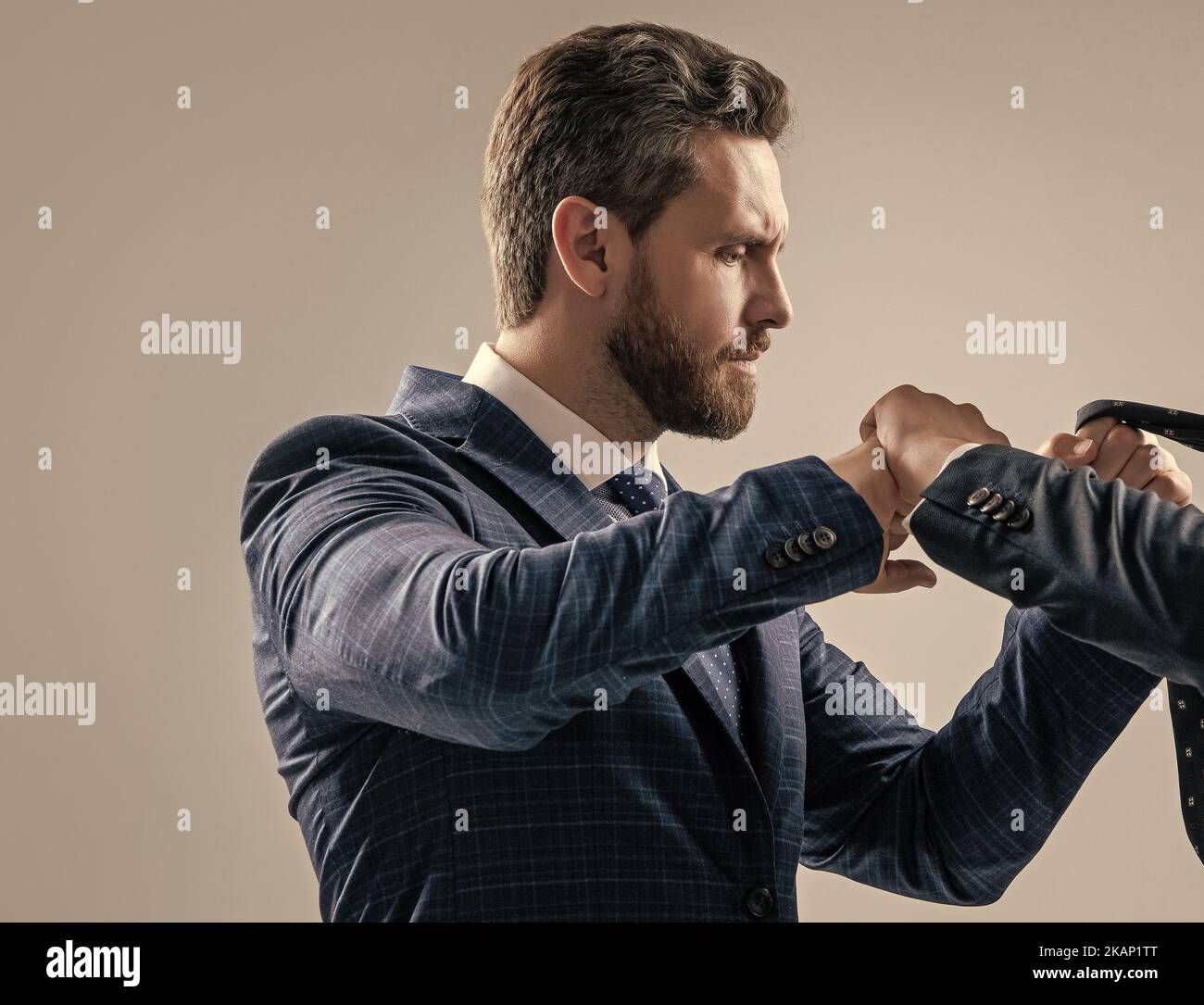 Workplace rivalry. Lawyer fight with colleague. Aggressive rivalry ...